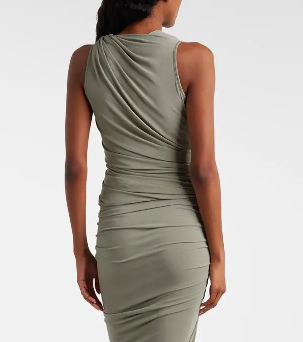 Rick Owens Lilies Luna Draped Jersey Top - Green