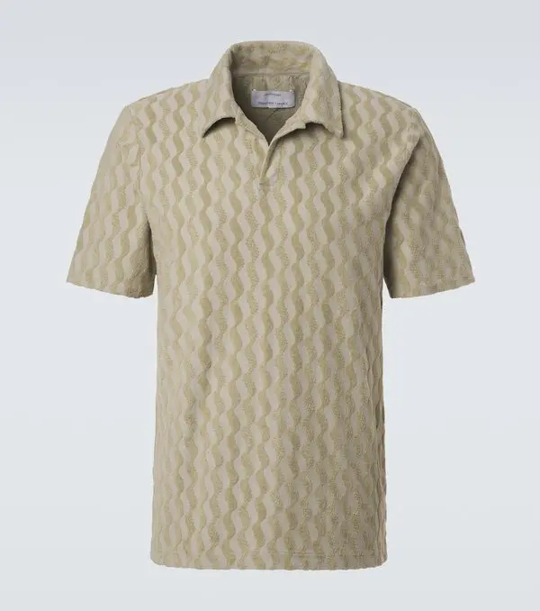 Frescobol Carioca Faustino Jacquard Terry Polo Shirt
