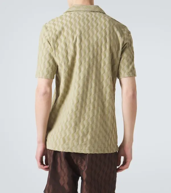 Frescobol Carioca Faustino Jacquard Terry Polo Shirt