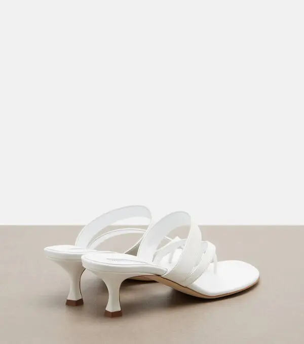 Manolo Blahnik Susa Leather Thong Sandals