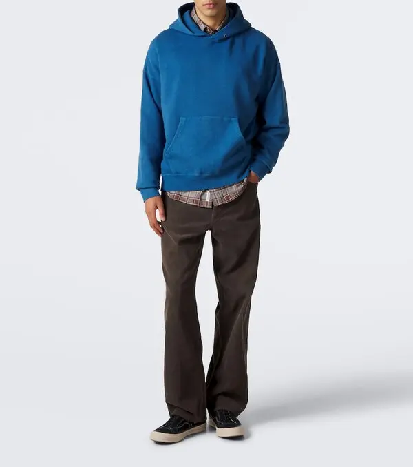 Visvim Jumbo Cotton Jersey Hoodie - Blue