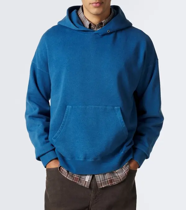 Visvim Jumbo Cotton Jersey Hoodie - Blue
