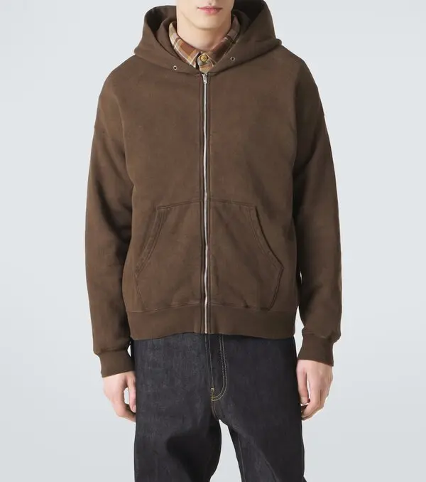 Visvim Jumbo Cotton Jersey Hoodie - Brown