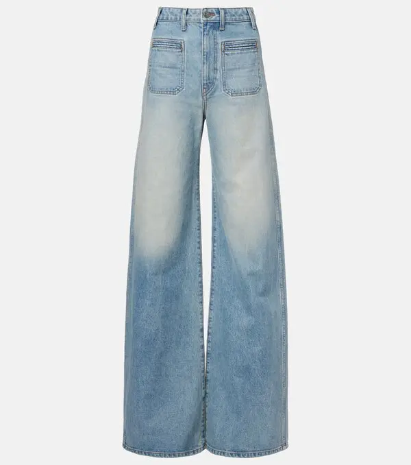 Khaite Delmonico Straight Cotton Pants - Blue