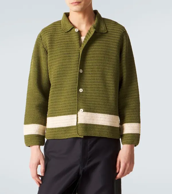 BODE Crochet Cotton Shirt