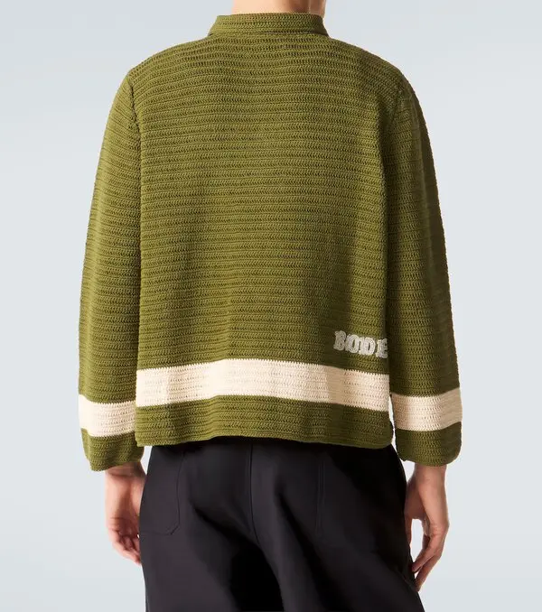 BODE Crochet Cotton Shirt