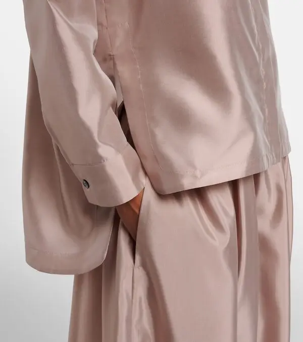 Max Mara Racconto Satin Shirt - Pink