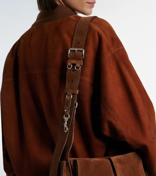 Miu Miu Suede Shoulder Bag - Brown