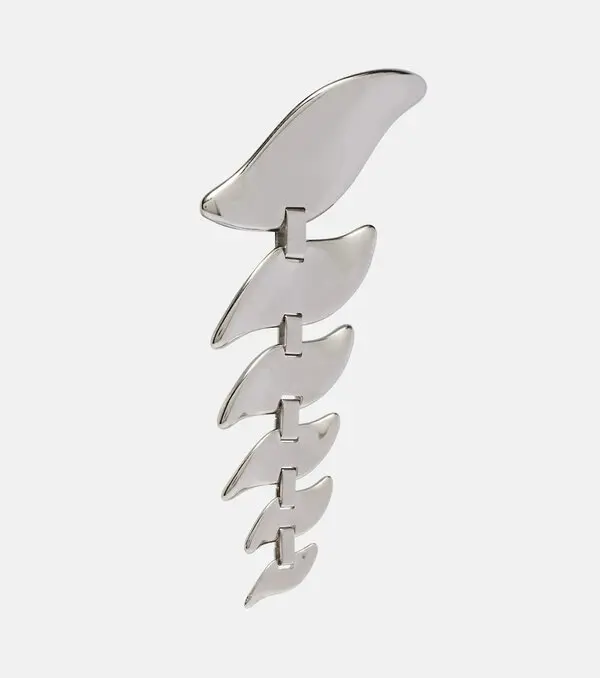 Khaite Leaf Drop Earrings - Silver