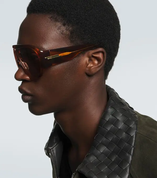 Bottega Veneta Shield Sunglasses - Brown