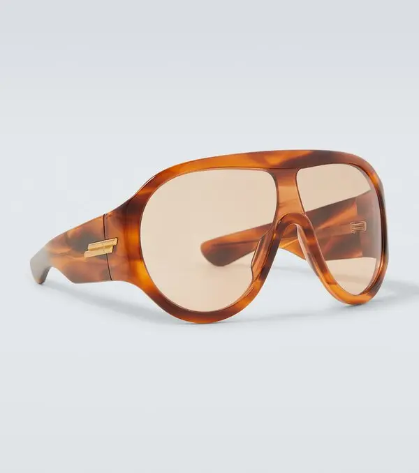 Bottega Veneta Shield Sunglasses - Brown
