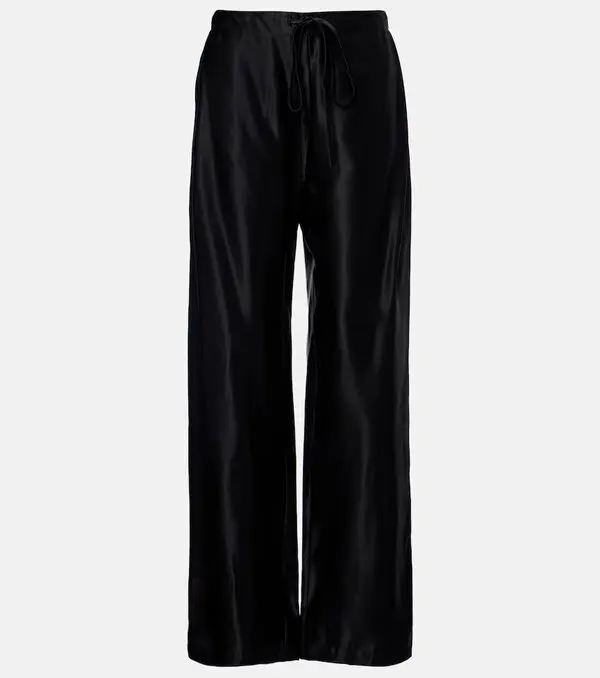 Khaite Rohen Wide-leg Pants - Black