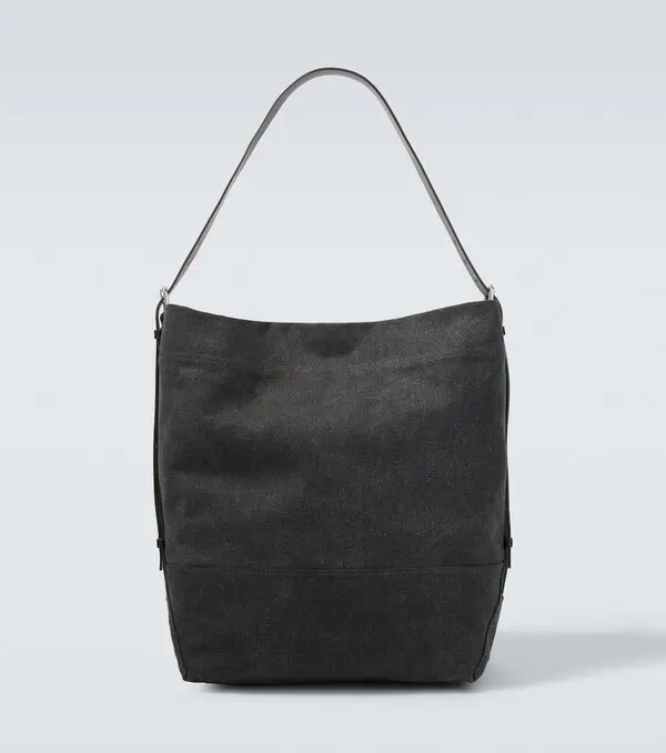 LEMAIRE Belted Canvas Tote Bag - Black