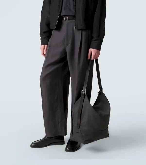 LEMAIRE Belted Canvas Tote Bag - Black