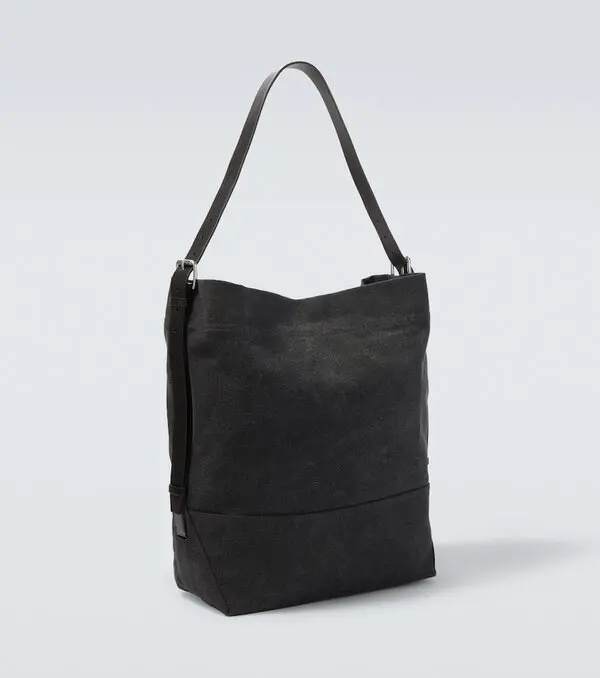 LEMAIRE Belted Canvas Tote Bag - Black