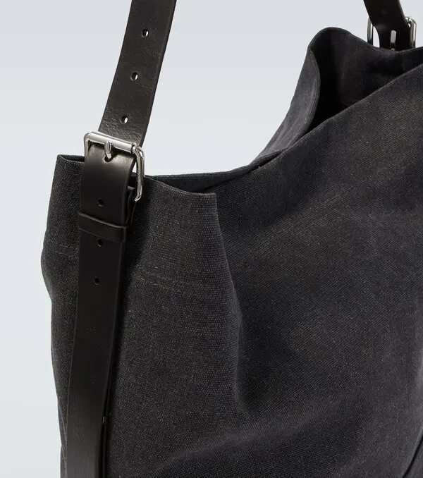 LEMAIRE Belted Canvas Tote Bag - Black