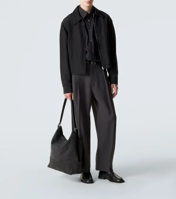 LEMAIRE Belted Canvas Tote Bag - Black