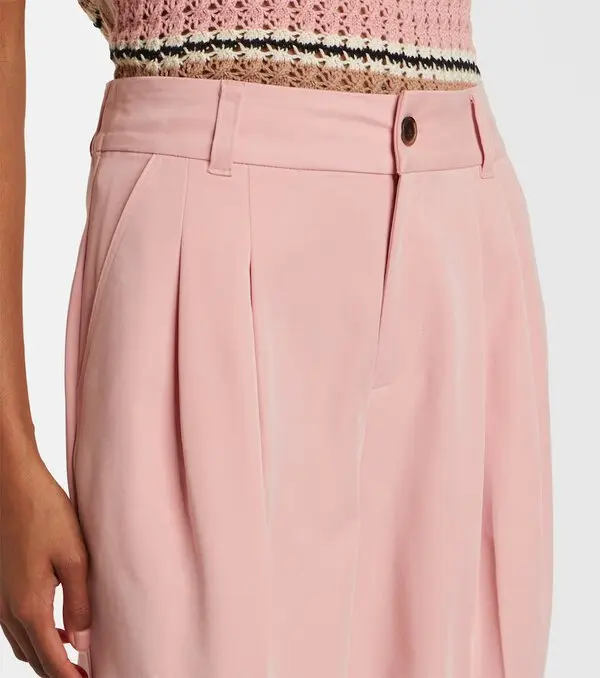 Varley Jayla Pleated Wide-leg Trousers - Pink