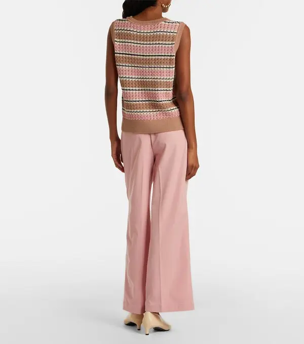 Varley Jayla Pleated Wide-leg Trousers - Pink