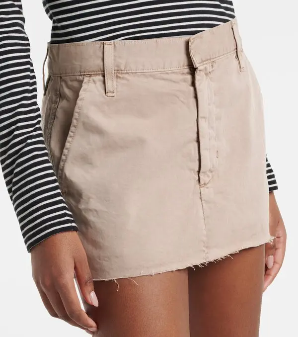 SLVRLAKE Chino Cotton Canvas Mini Skirt - Beige