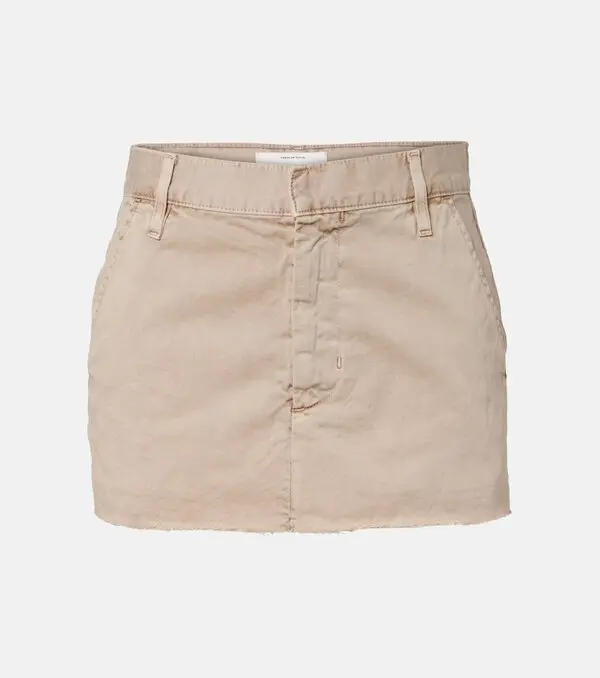 SLVRLAKE Chino Cotton Canvas Mini Skirt - Beige