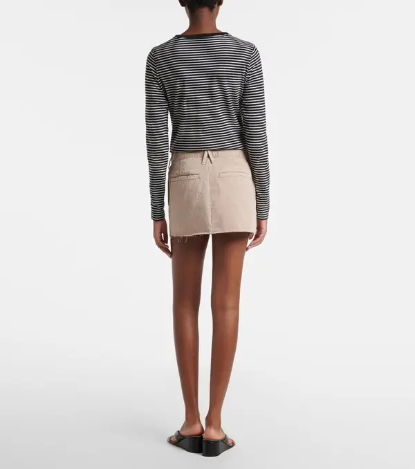 SLVRLAKE Chino Cotton Canvas Mini Skirt - Beige