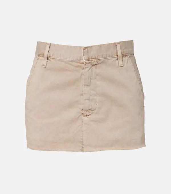 SLVRLAKE Chino Cotton Canvas Miniskirt - Beige