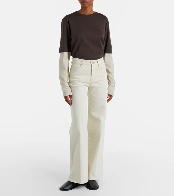 7 For All Mankind Lotta Tailorless Wide-leg Jeans