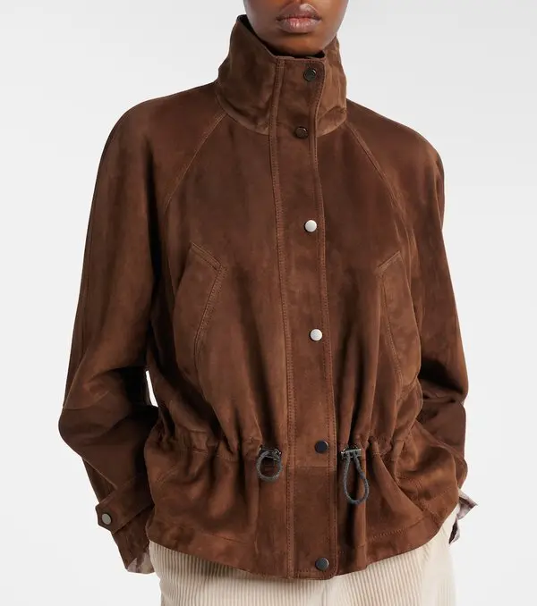 Brunello Cucinelli Suede Jacket - Brown