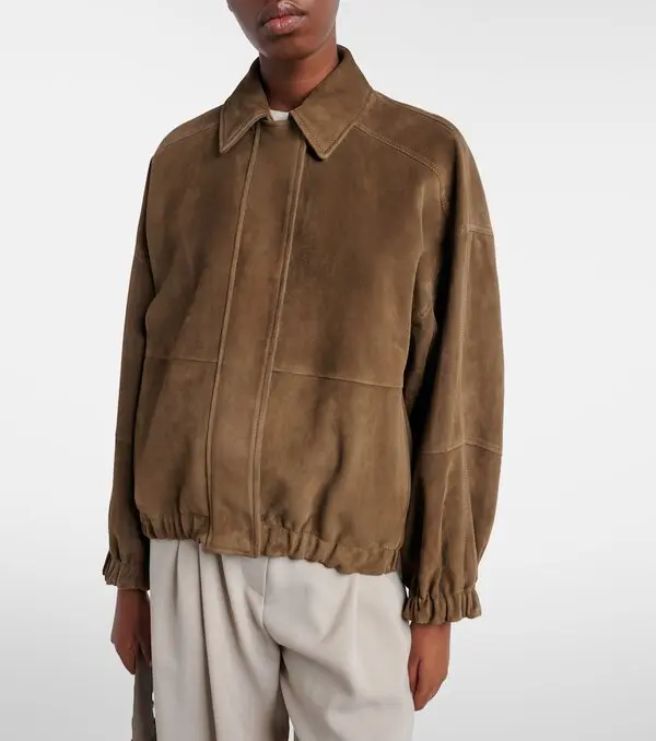 Brunello Cucinelli Suede Jacket - Green