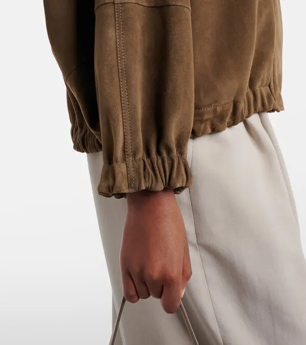 Brunello Cucinelli Suede Jacket - Green