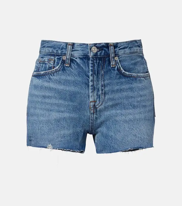 7 For All Mankind June Denim Shorts - Blue