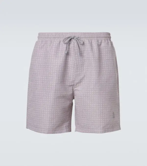 Brunello Cucinelli Logo Swim Trunks - Grey