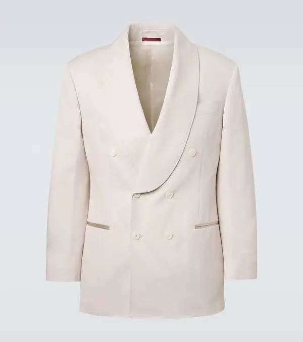 Brunello Cucinelli Double-breasted Silk Blazer