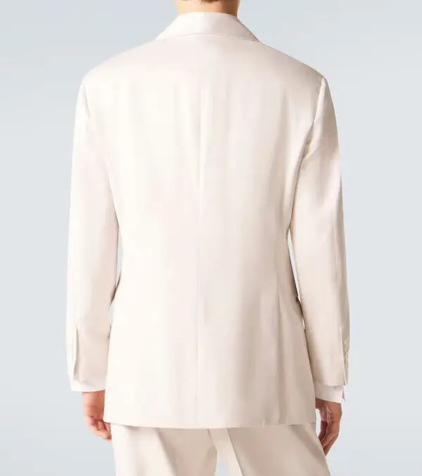 Brunello Cucinelli Double-breasted Silk Blazer
