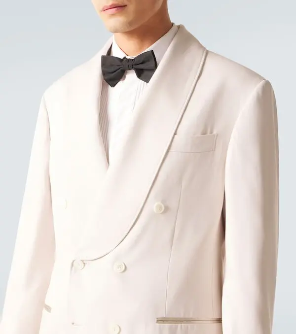 Brunello Cucinelli Double-breasted Silk Blazer