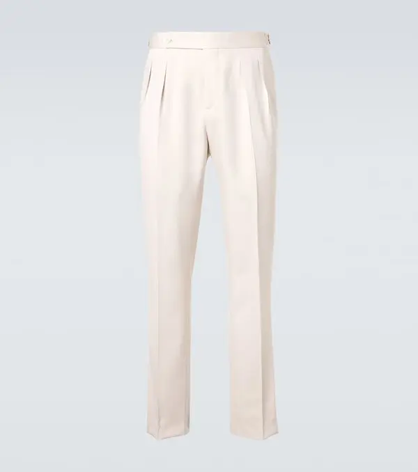 Brunello Cucinelli Silk Straight Pants