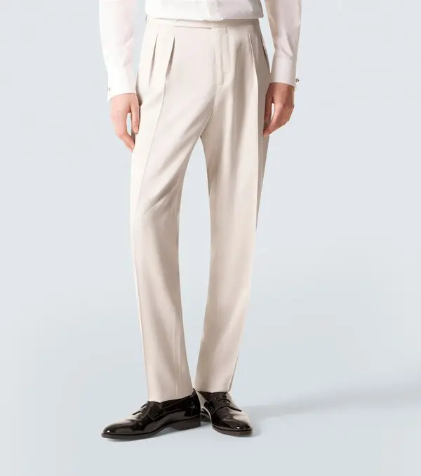 Brunello Cucinelli Silk Straight Pants
