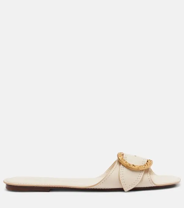 Zimmermann Solena Leather Slides - Beige