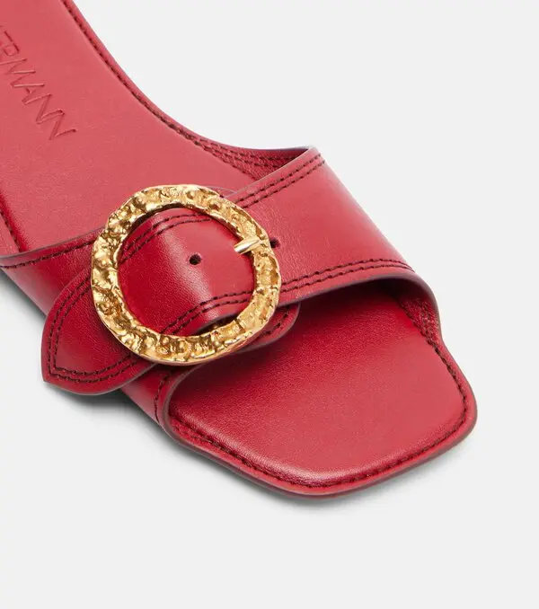 Zimmermann Solena Leather Slides - Red