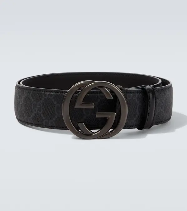 Gucci Interlocking G Reversible Belt - Black