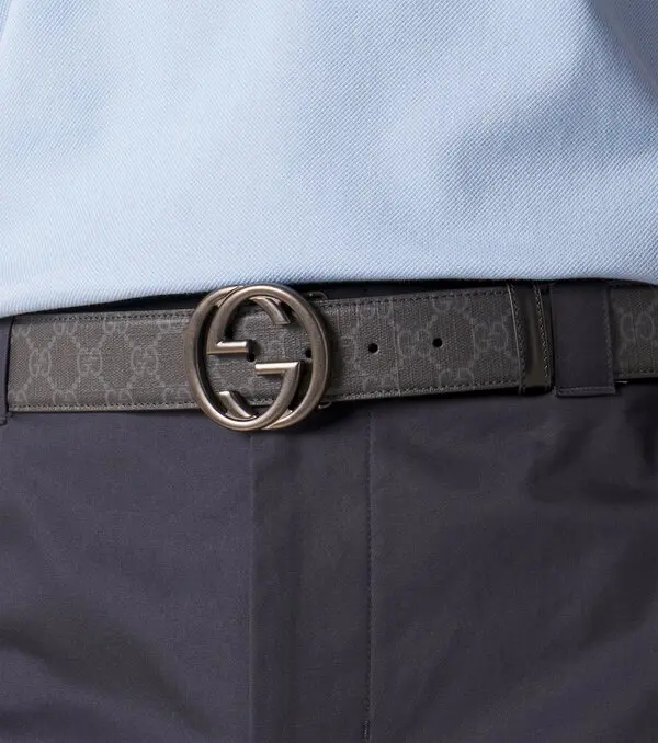 Gucci Interlocking G Reversible Belt - Black
