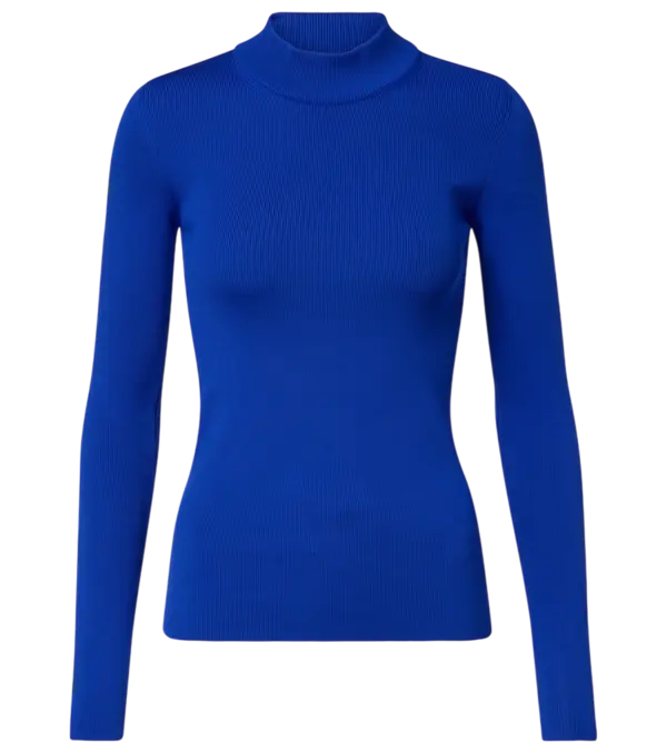 JIL SANDER Ribbed-knit High Neck Sweater - Blue