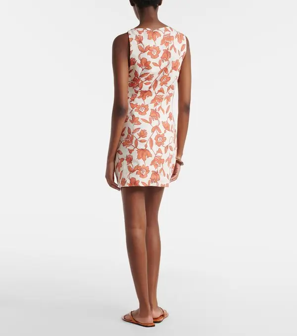 SIR. Floral Linen-blend Mini Dress - White