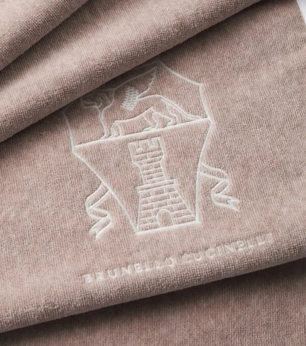 Brunello Cucinelli Logo Cotton Terry Towel