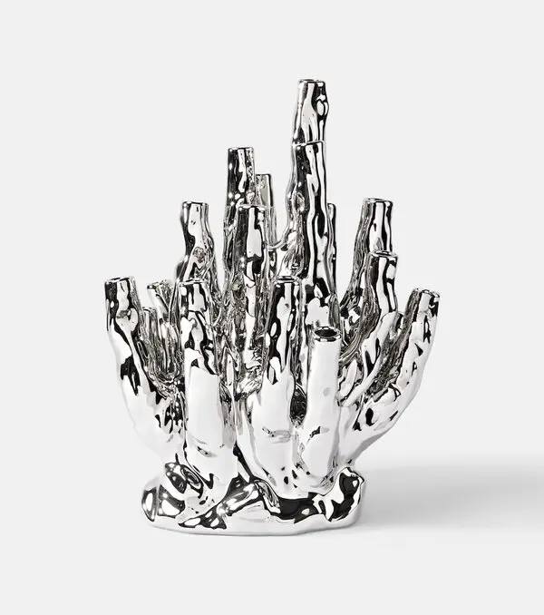 POLSPOTTEN Coral Porcelain Vase Norman Trapman - Silver