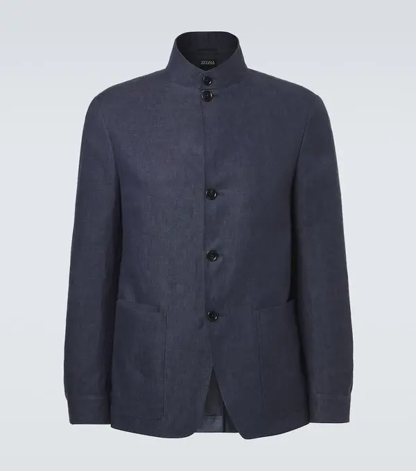 Zegna Il Conte Linen Jacket - Blue