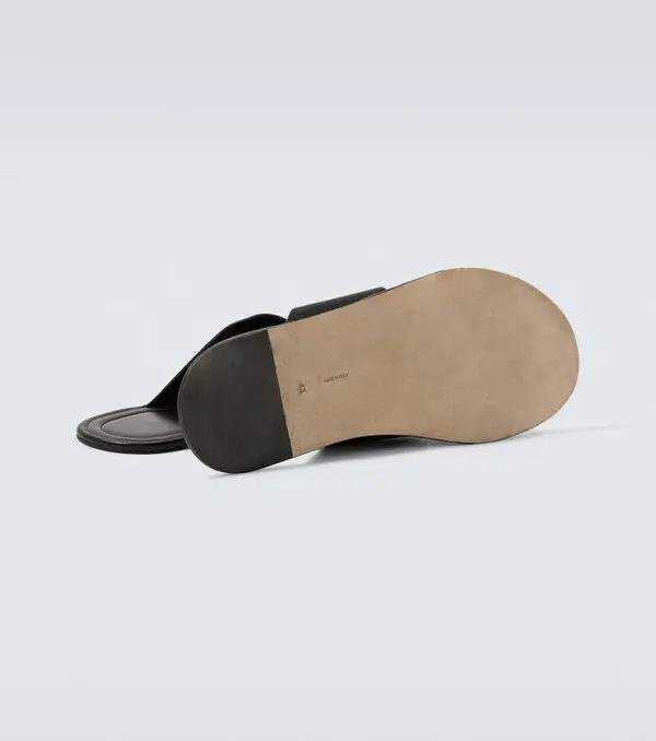 THE ROW Malick Cross Leather Sandals