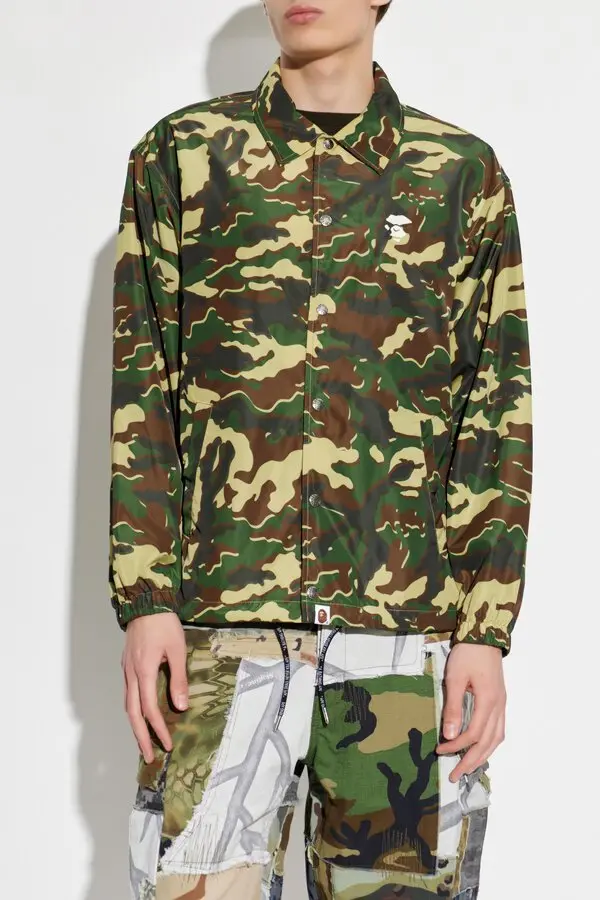 A BATHING APE Camo Motif Jacket - Green