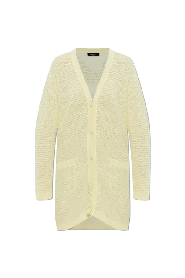 Fabiana Filippi Cardigan With Pockets - Yellow
